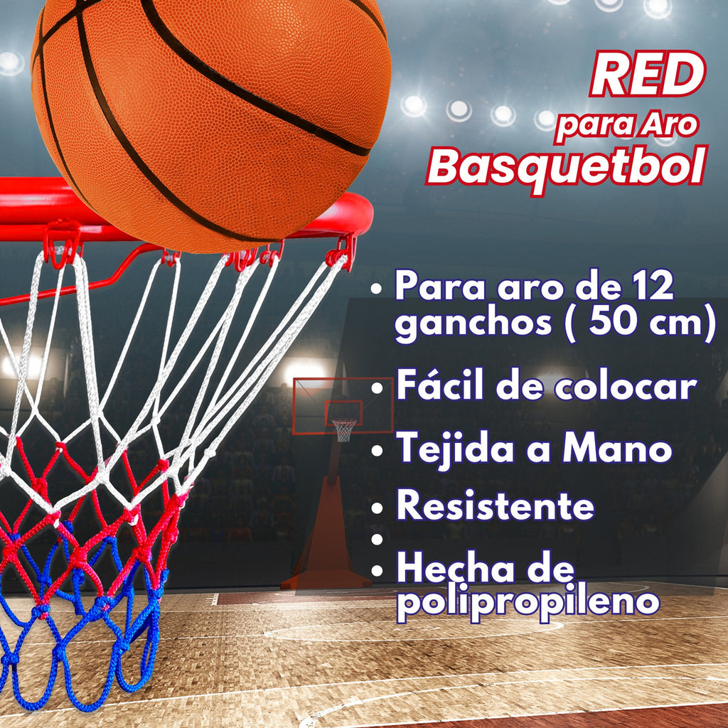 Red De Basquetbol Profesional Resistente Tricolor Enersport – Metalicon